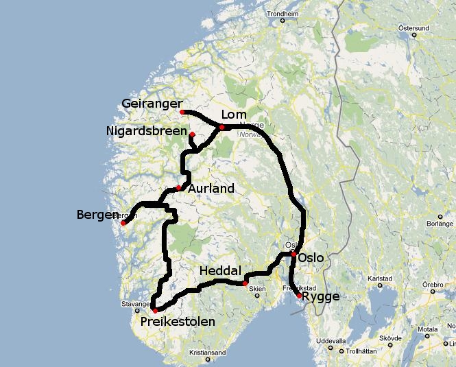 Ruta por Noruega. Consejos viaje a Noruega en coche.