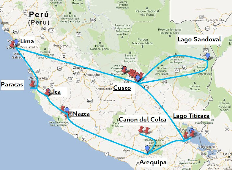 Itinerario por Perú de 20 días. Perú en tres semanas